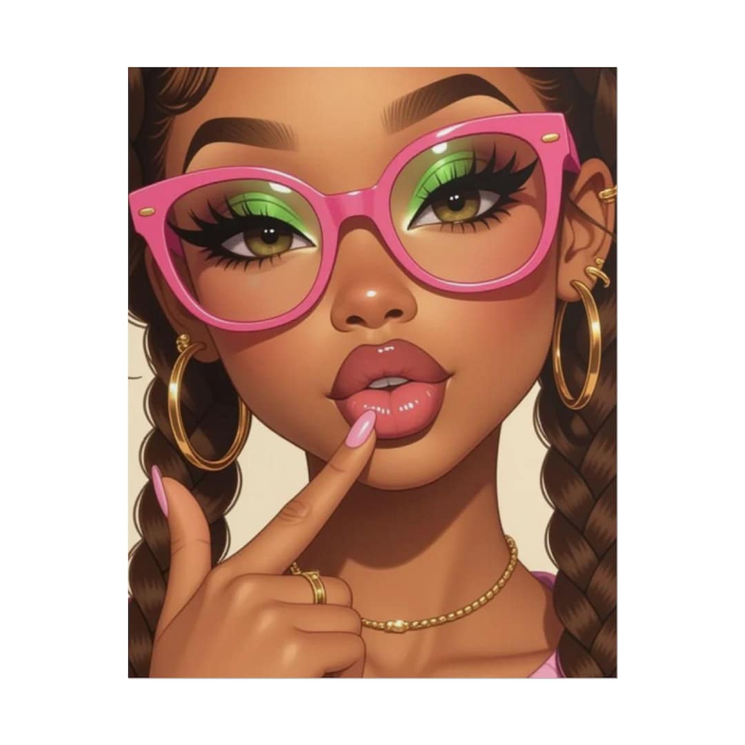 Glam Girl Illustration Poster | Rolled Posters - Etsy