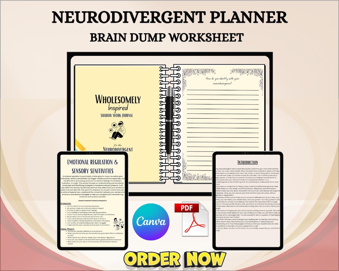 Editable Neurodivergent Planner | Canva Template | ADHD Autism Daily ...