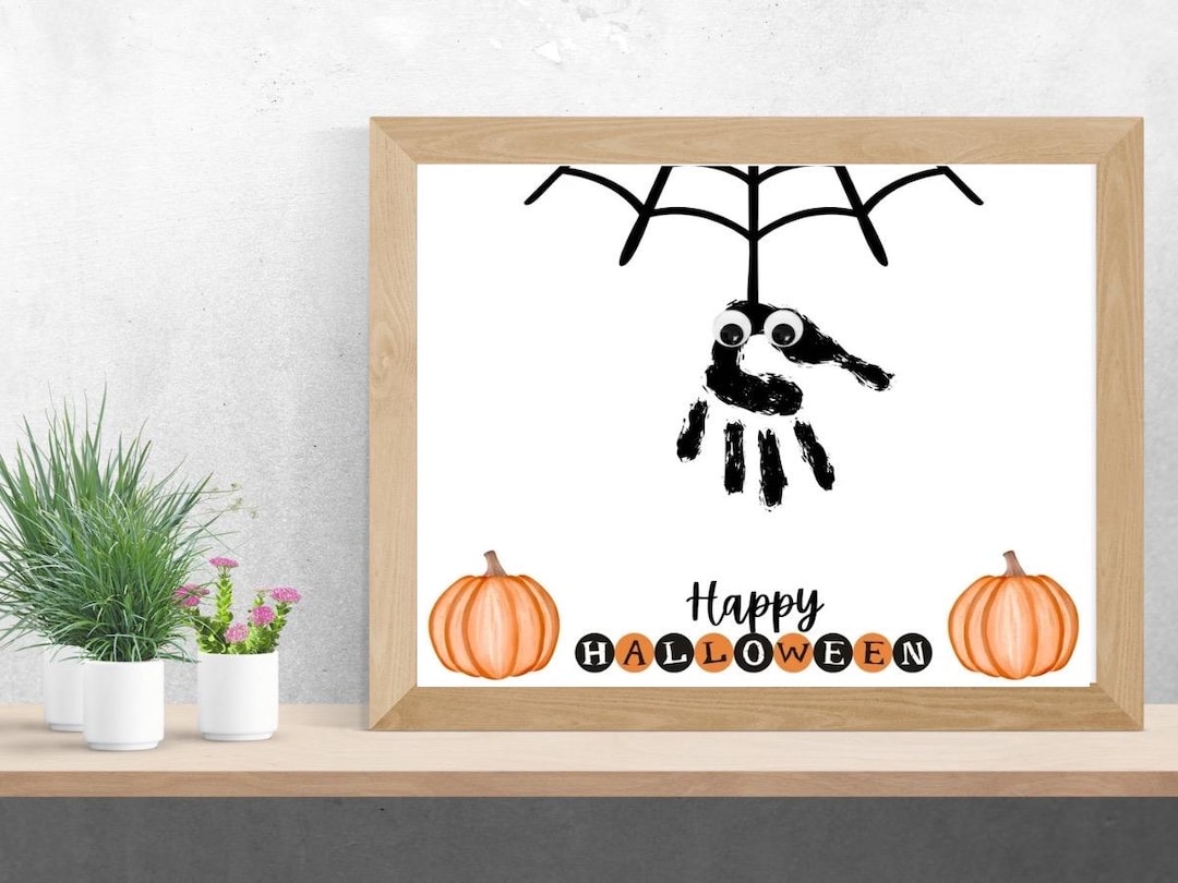 Holiday Handprint & Footprint Craft for Decor Gifts- Halloween ...
