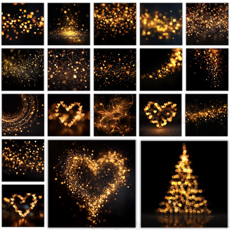 50+ Twinkle Lights Overlay PSD Megapack, Christmas Bokeh Background ...