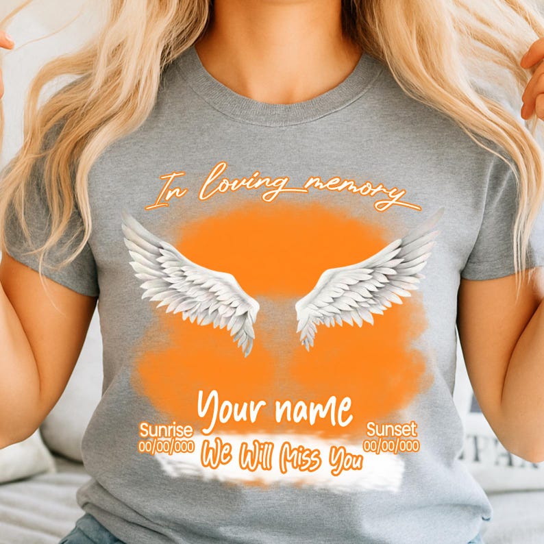 In Loving Memory T-shirt Design Template: Editable Memorial PSD ...