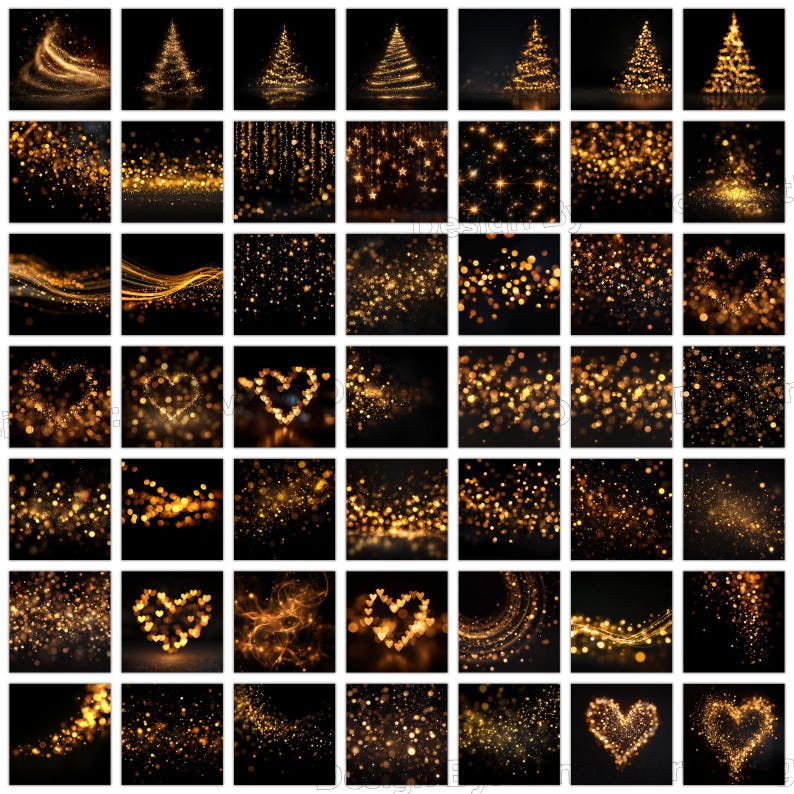 50+ Twinkle Lights Overlay PSD Megapack, Christmas Bokeh Background ...