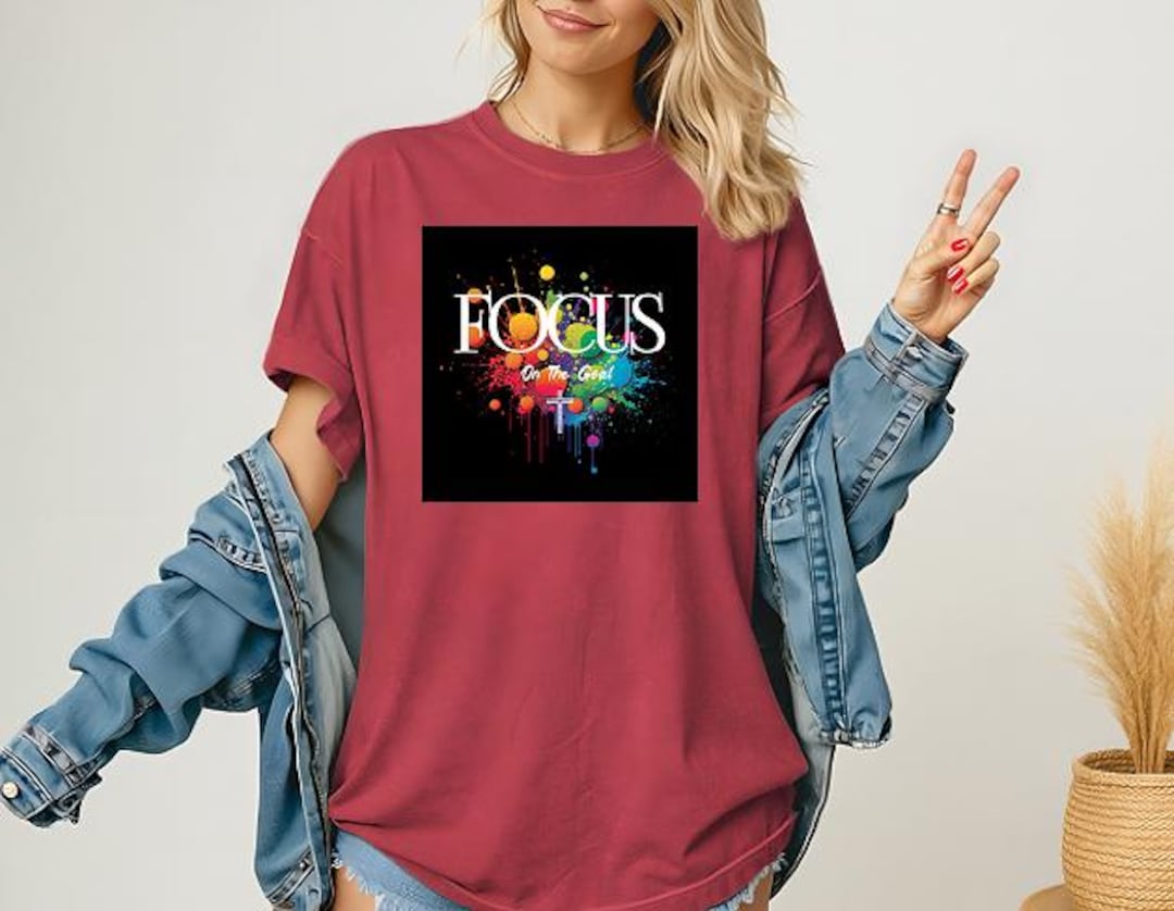 Focus Goal Paint Splash T-shirt, Inspirational Unisex Tee - Etsy