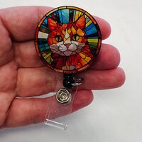 Orange Cat Nurse Badge Reel, Orange Cat Badge Reel, Cat Badge Clip, Cat ...