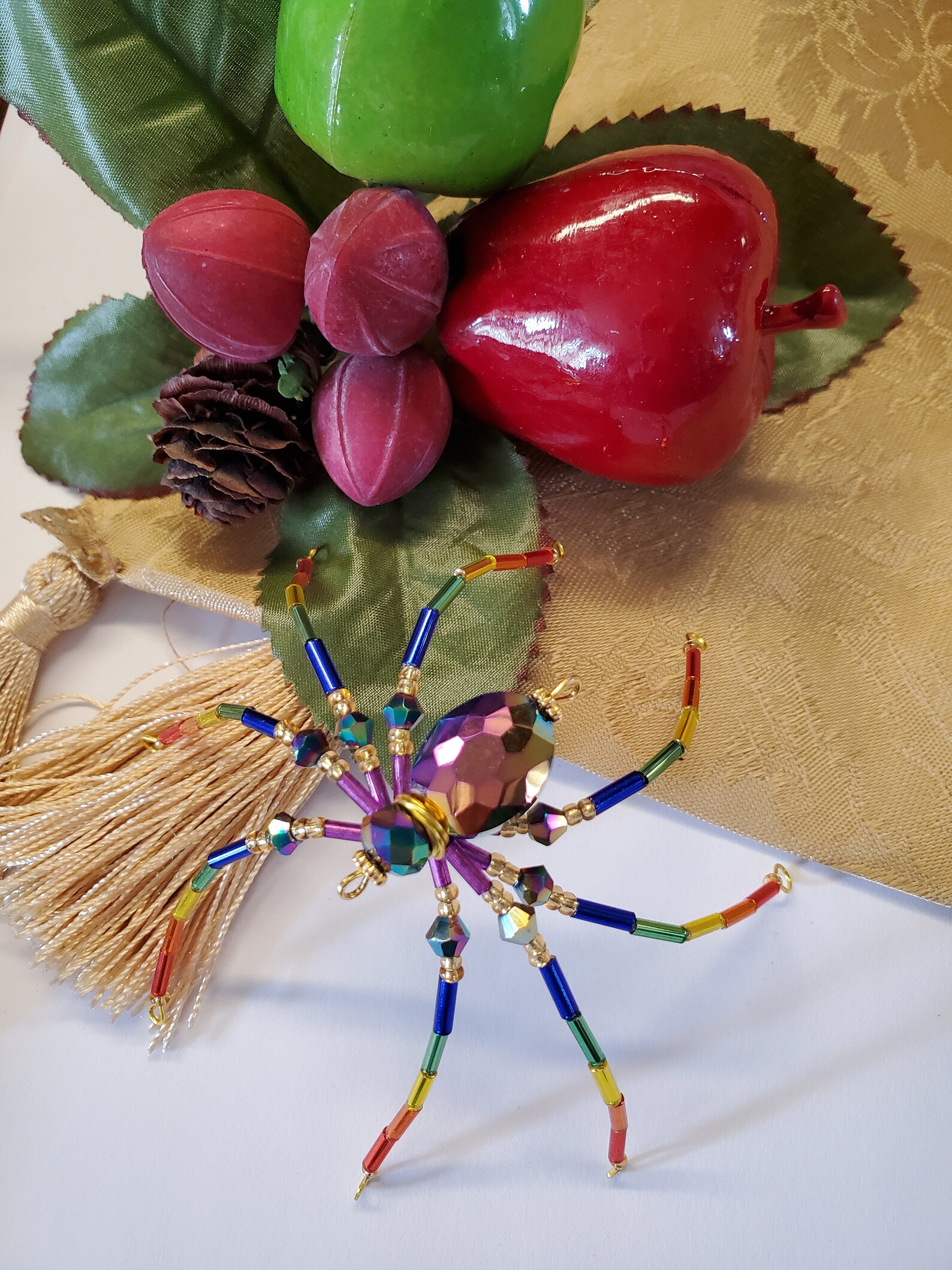 Beaded Christmas Spider / Pride Ornament/ Christmas Spider Legend ...