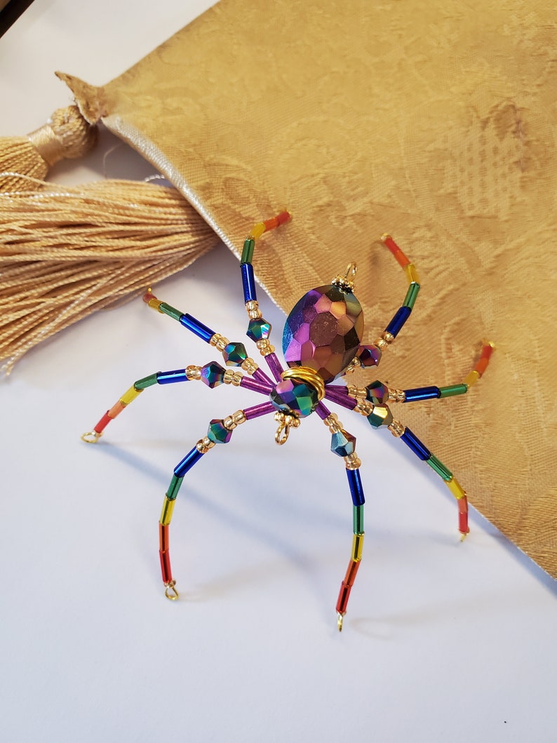 Beaded Christmas Spider / Pride Ornament/ Christmas Spider - Etsy
