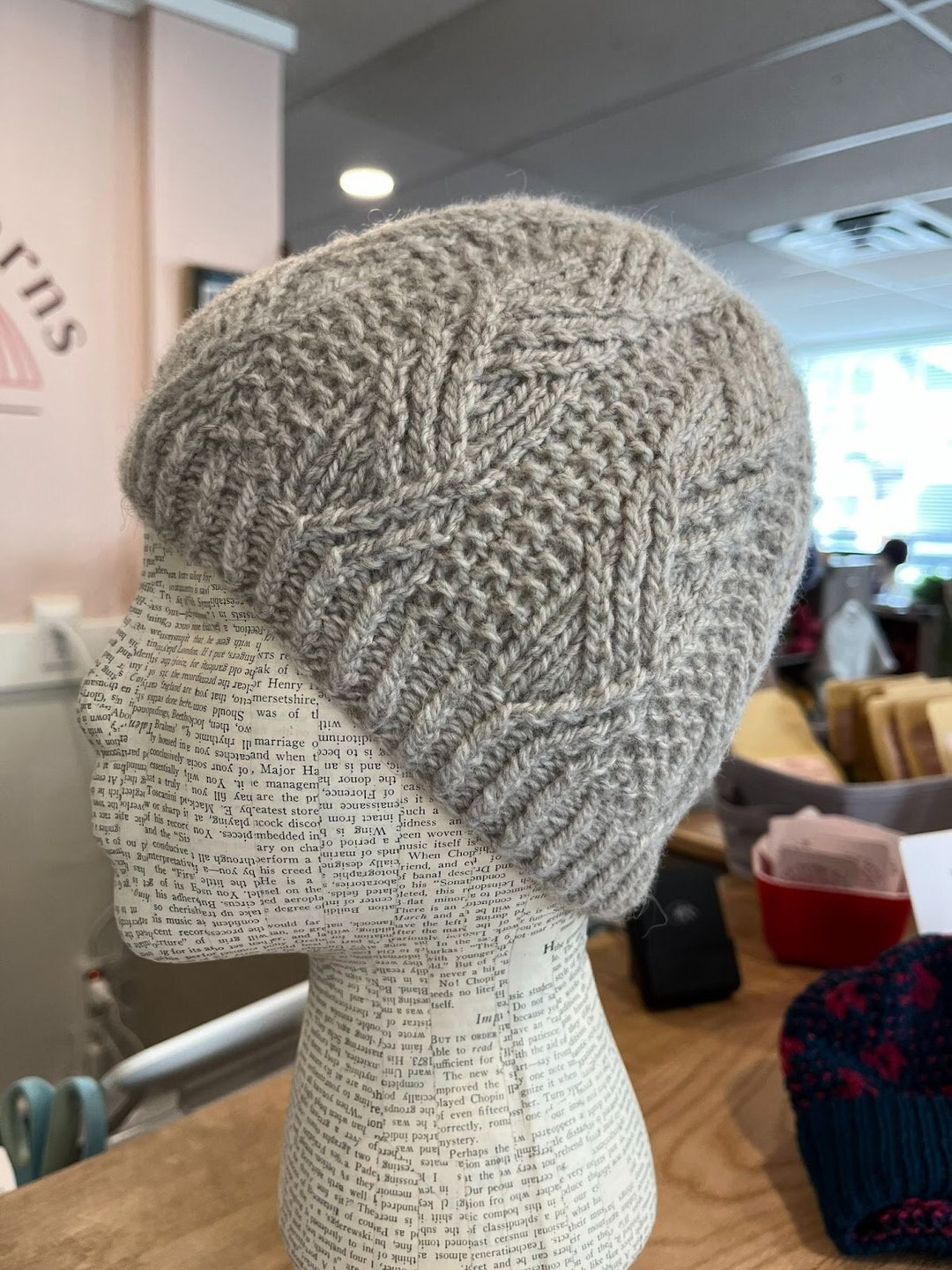 PDF Digital Knitting Pattern, Braided River Beanie Pattern, Adult Size ...