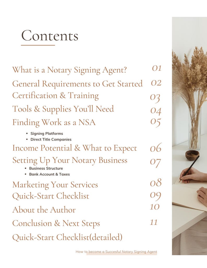 Notary Signing Agent Guide: Step-by-step Checklist + 50 Agencies (PDF ...