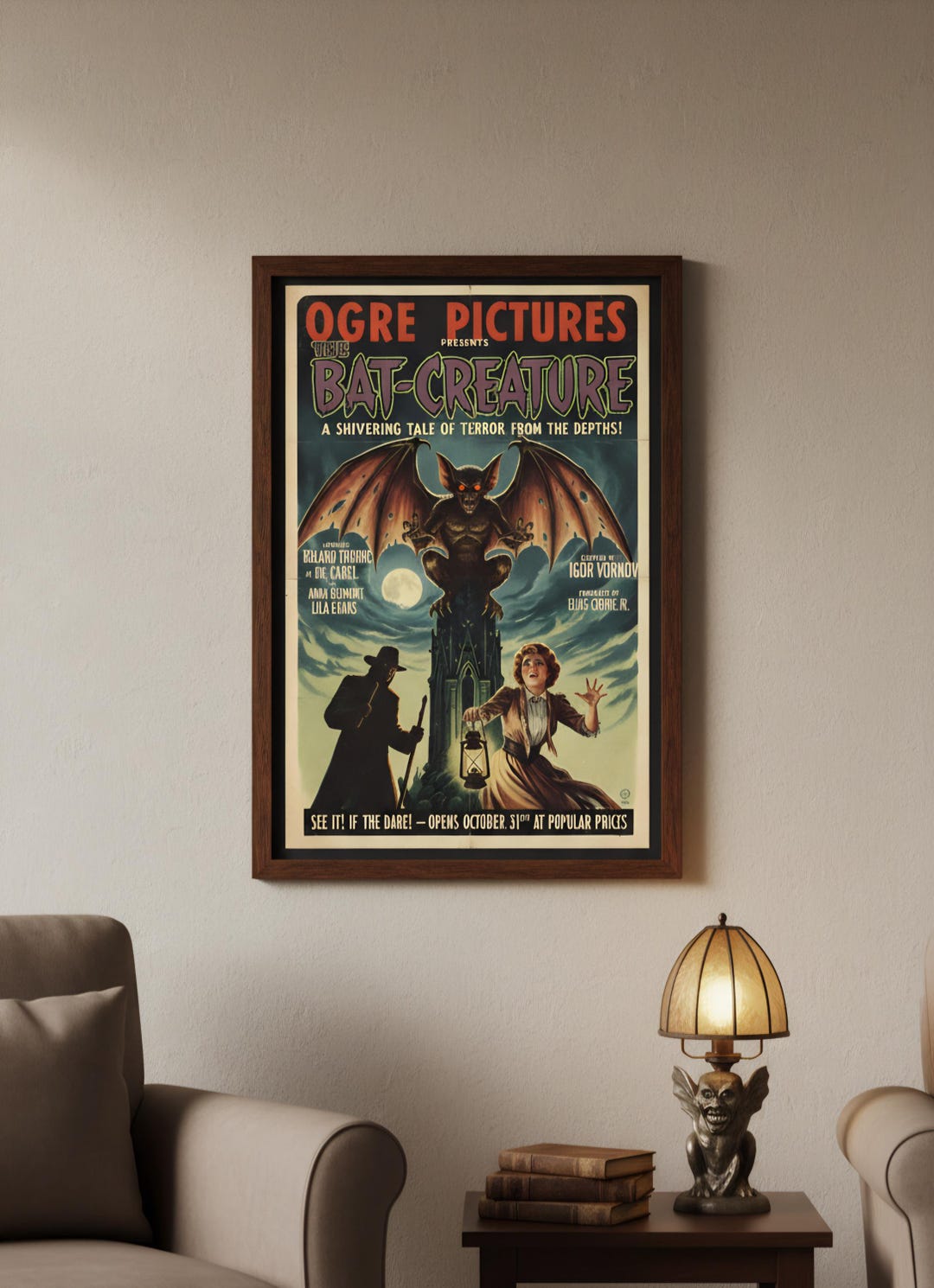 Vintage Horror Movie Poster: Bat-creature, 1930s Universal Monsters ...