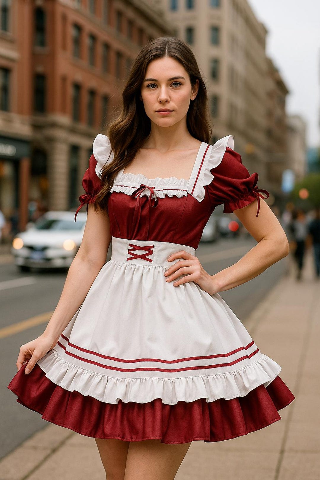 Lolita Maid Cosplay Costume | Ruffled Apron Outfit - Etsy
