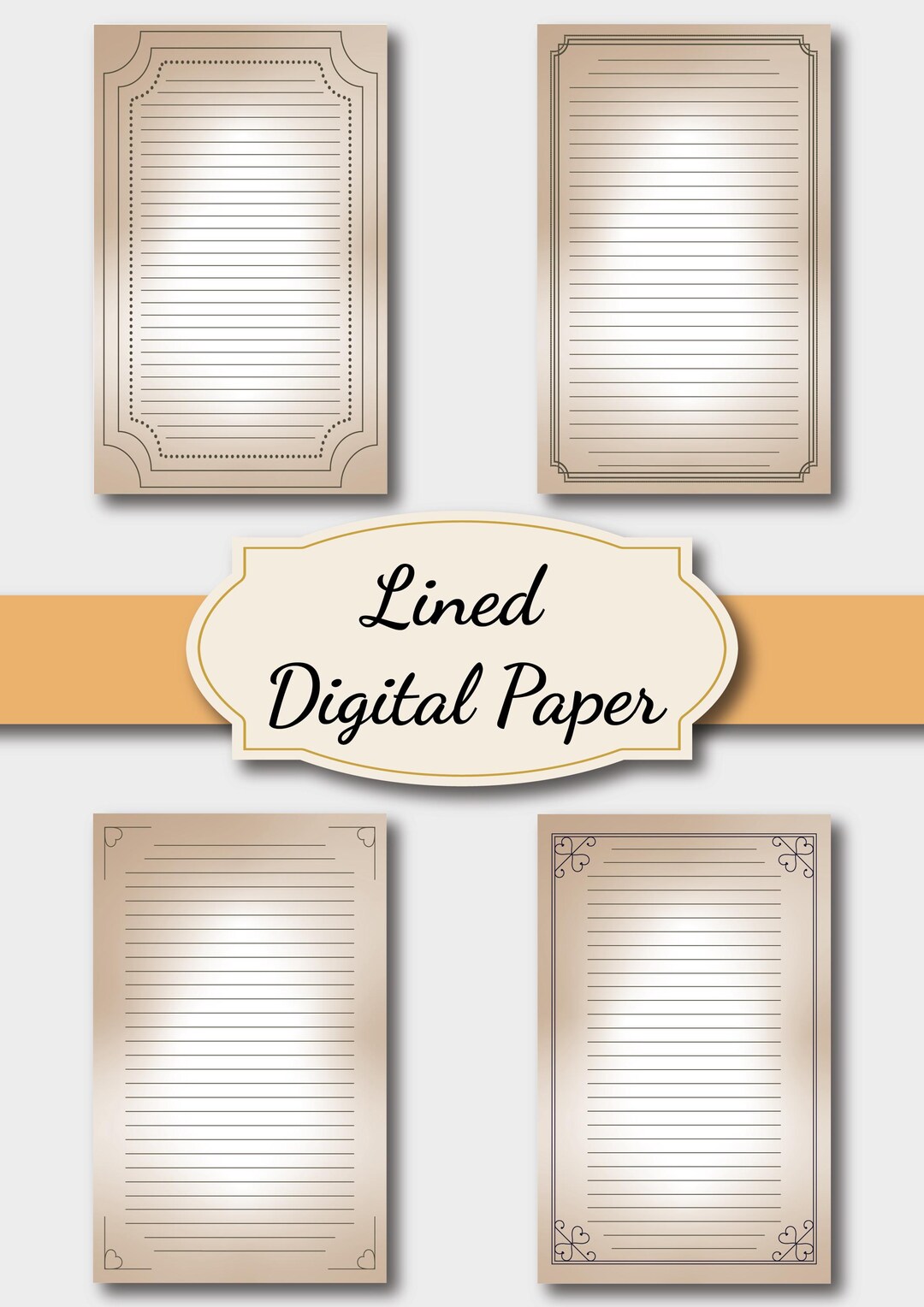 Elegant Lined Journal Pages | Printable A4 PDF | Minimal Paper for ...