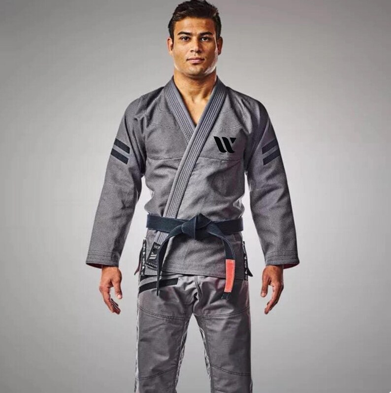 Woler Premium Grey Custom BJJ Gi Personalised Brazilian Jiu Jitsu ...
