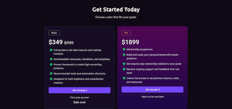 Gohighlevel Course Sales Funnel: GHL Course Landing Page Template - Etsy