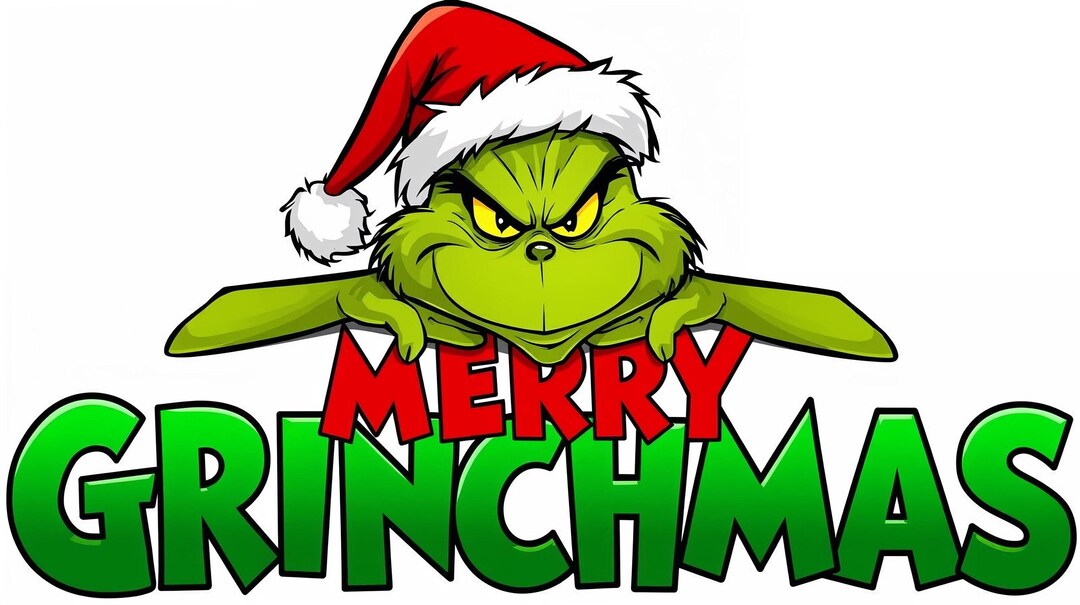 Layered Merry Grinchmas Face SVG DXF PNG for Cutting Machines and Sublimation Crafts - Etsy