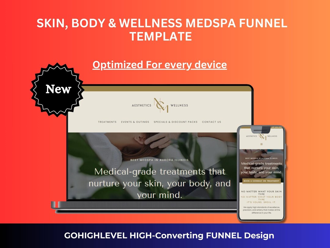 Luxury Medspa Aesthetics & Wellness Funnel Template | Skin Care Clinic ...