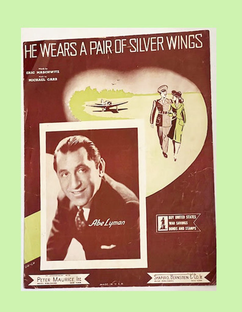 WW2 Aviation Hit Songs - Vintage Sheet Music 1940's - Etsy