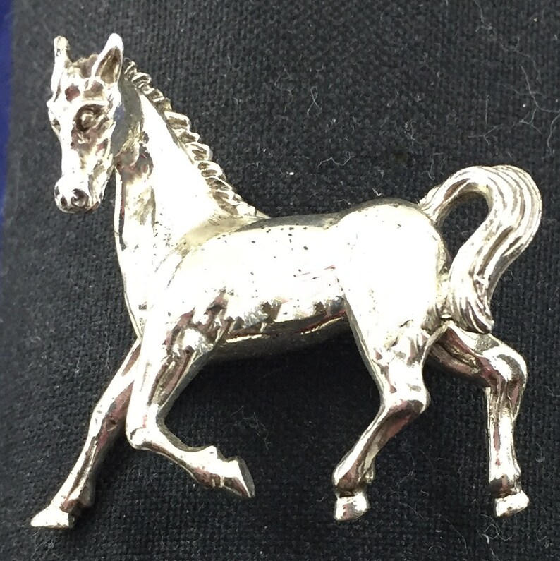 BEAU Sterling Silver Prancing Horse Pin/brooch Signed - Etsy