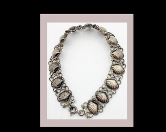 Silver Seashell Bracelet | Etsy