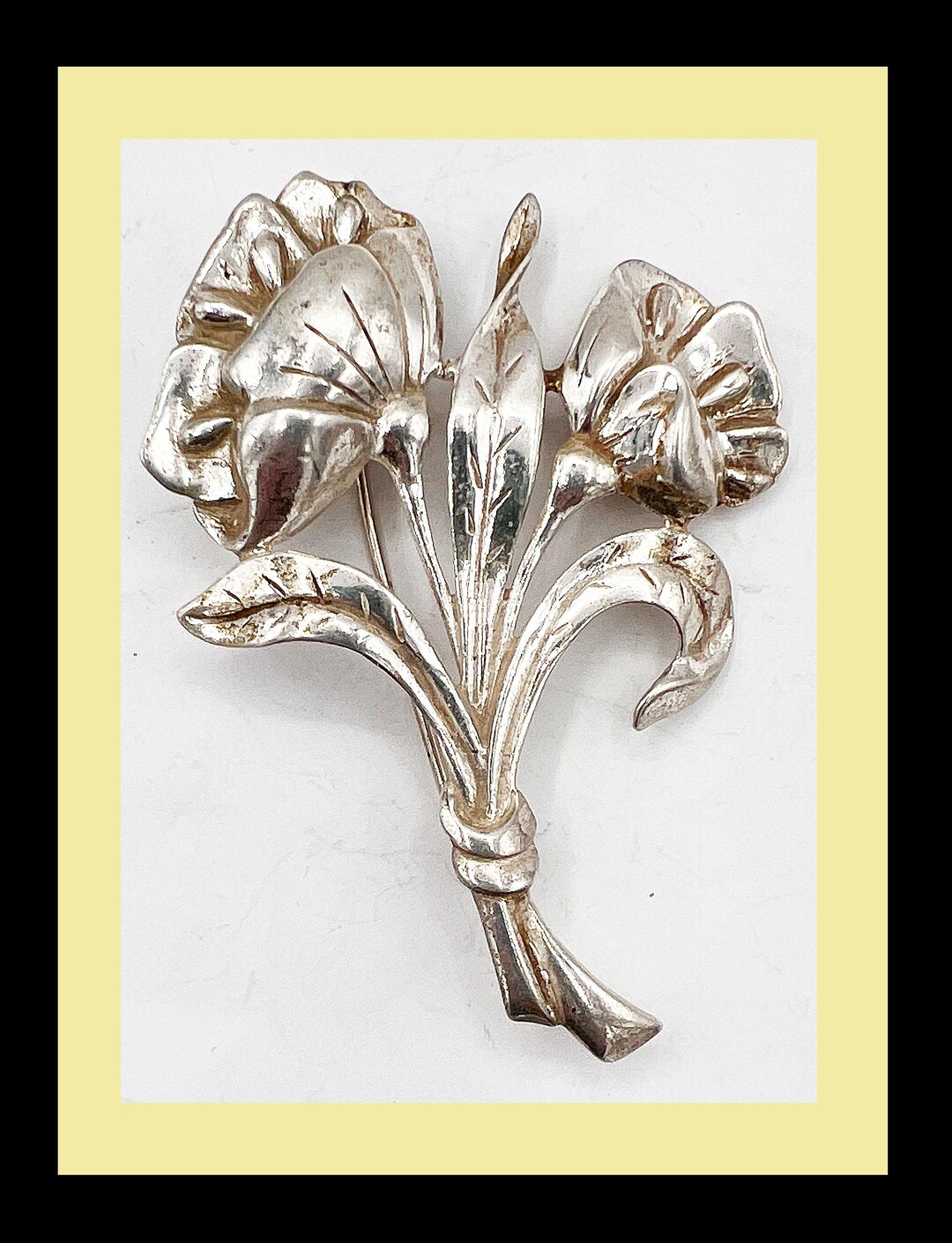 Vintage Danecraft Sterling Silver Floral Brooch - Cast Flower Pin ...