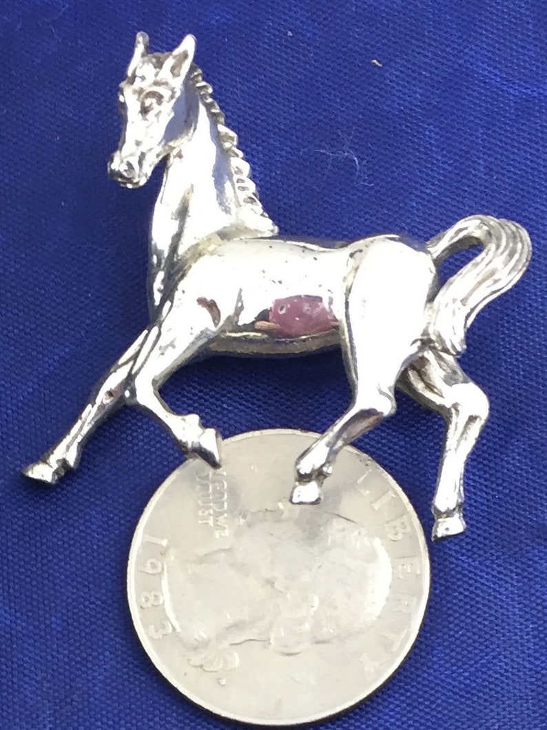 BEAU Sterling Silver Prancing Horse Pin/brooch Signed - Etsy