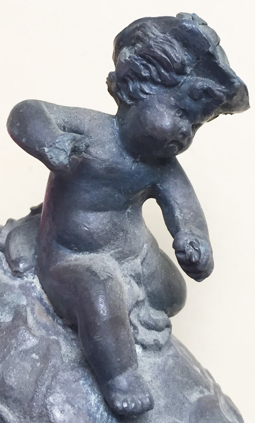 TURTLE Cast Metal Sculpture of BOY Riding Turtle or Tortoise - Etsy