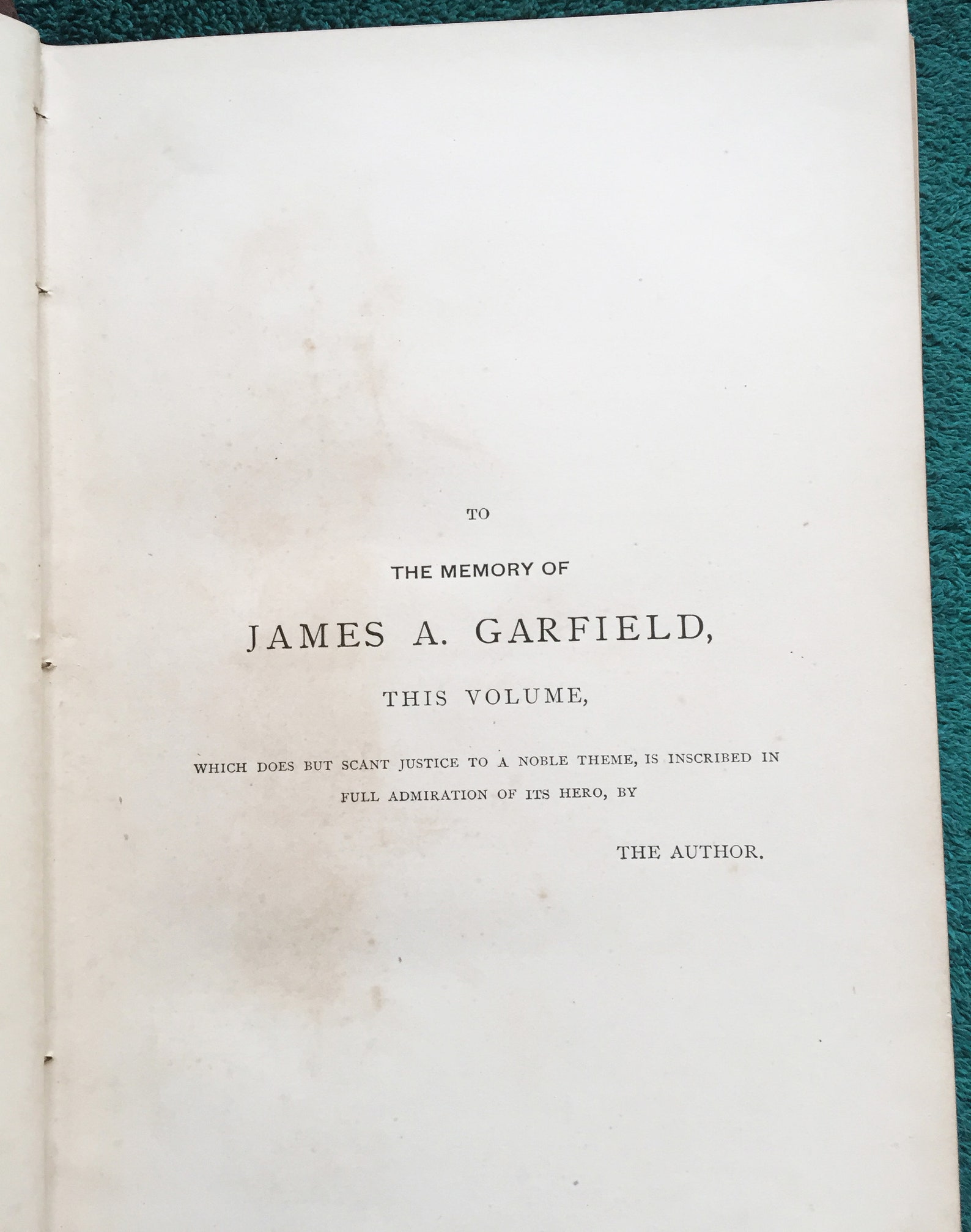 Life of President Garfield-antique Book-1881 by Balch. Fine Binding ...