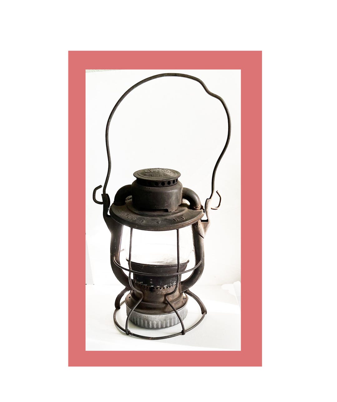 DIETZ VESTA Iron Railroad Lantern With Clear Glass Globe - Etsy
