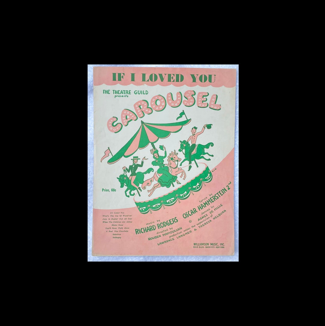 Vintage Sheet Music 1945 From Carousel "if I Loved You" - Etsy