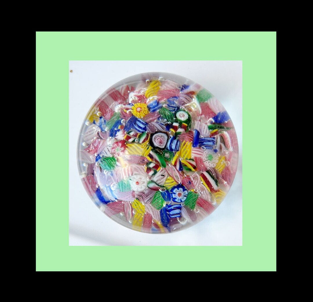 Millefiori End of Day Glass Paperweight, Contemporary, New England - Etsy