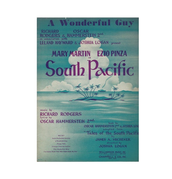Vintage Sheet Music a Wonderful Guy From South | Etsy