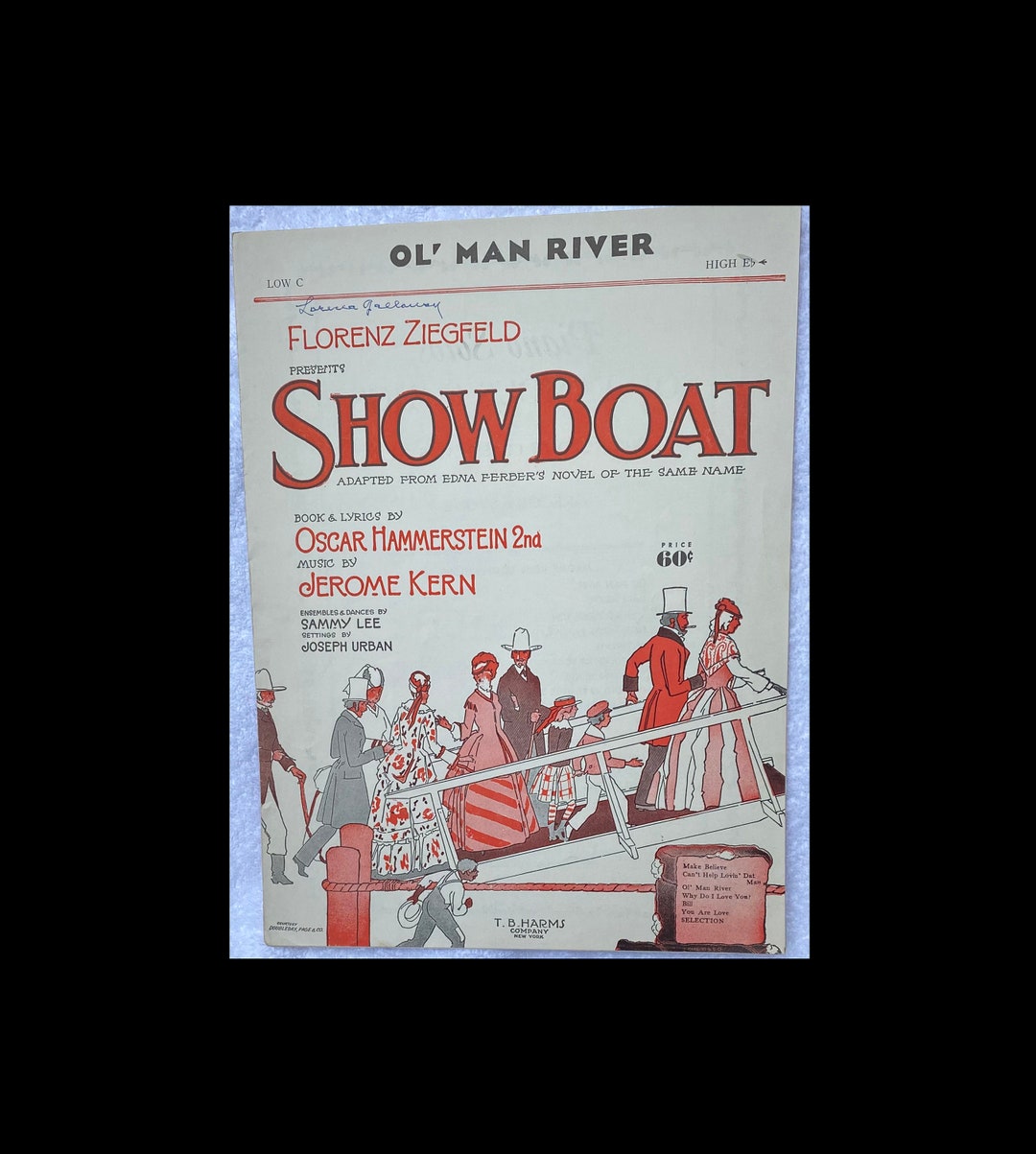 Ol' Man River Sheet Music From the Musical Show Boat.1927 - Etsy