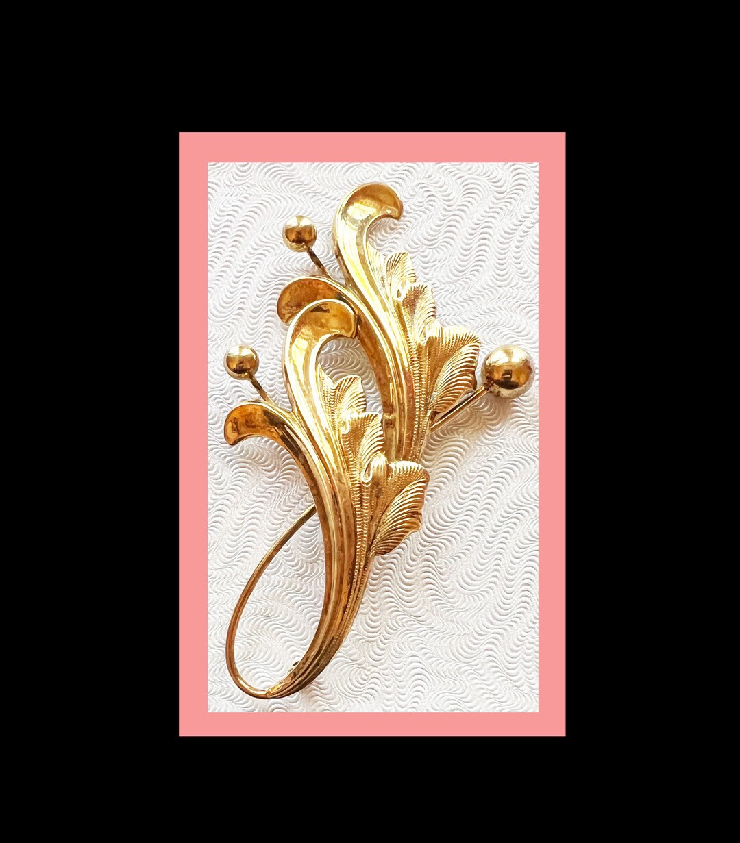 Forstner Leaf Berry Brooch Sterling Gold Wash Signed - Etsy