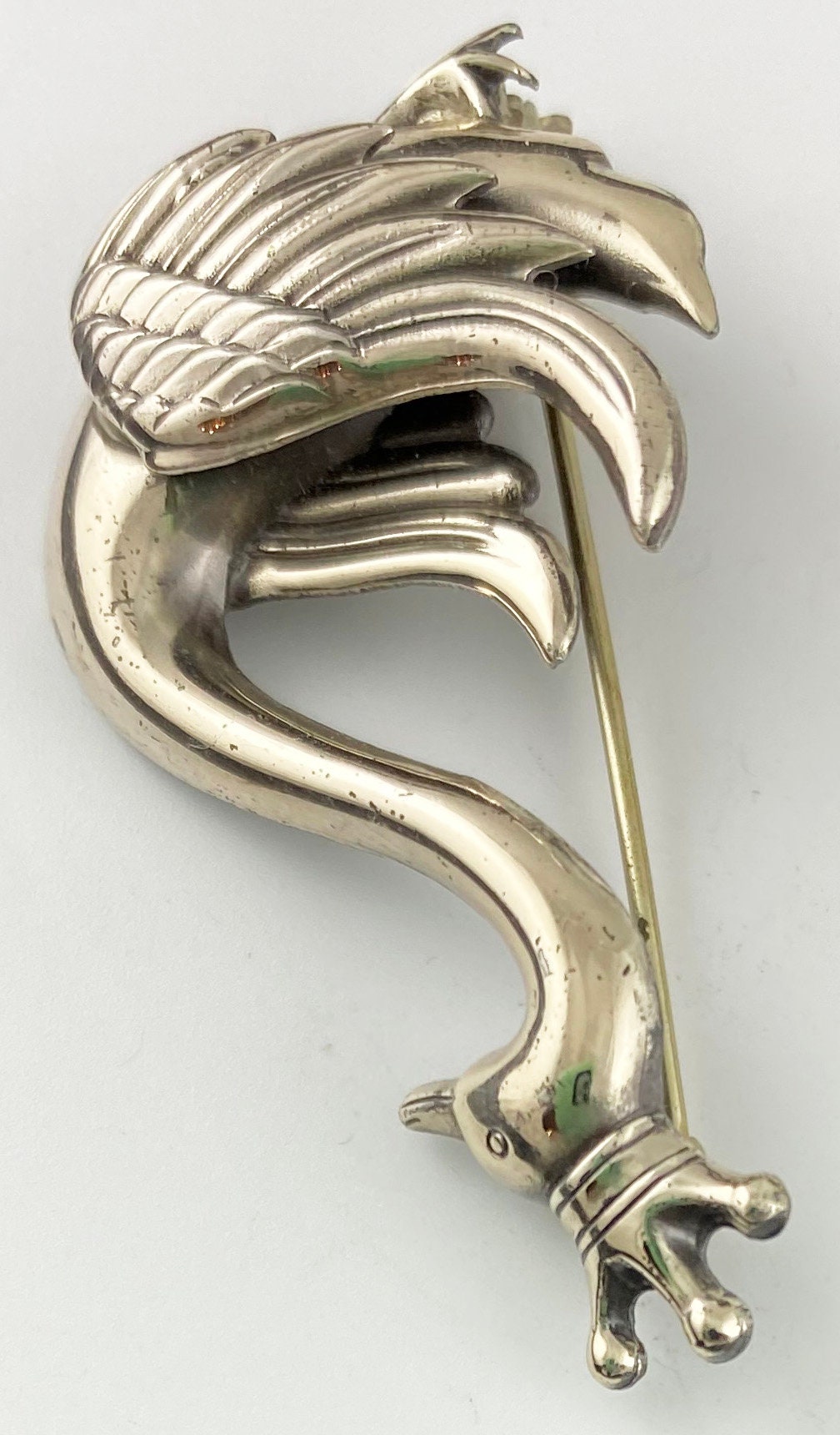 LANG Sterling Silver SWAN Pin/brooch Vintage Signed - Etsy