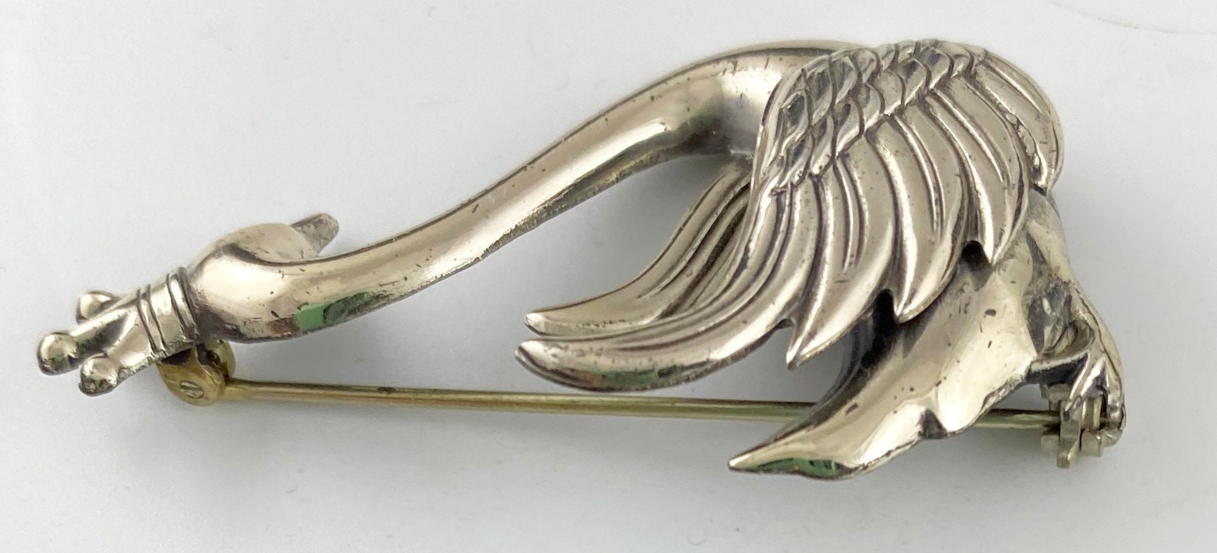 LANG Sterling Silver SWAN Pin/brooch Vintage Signed - Etsy