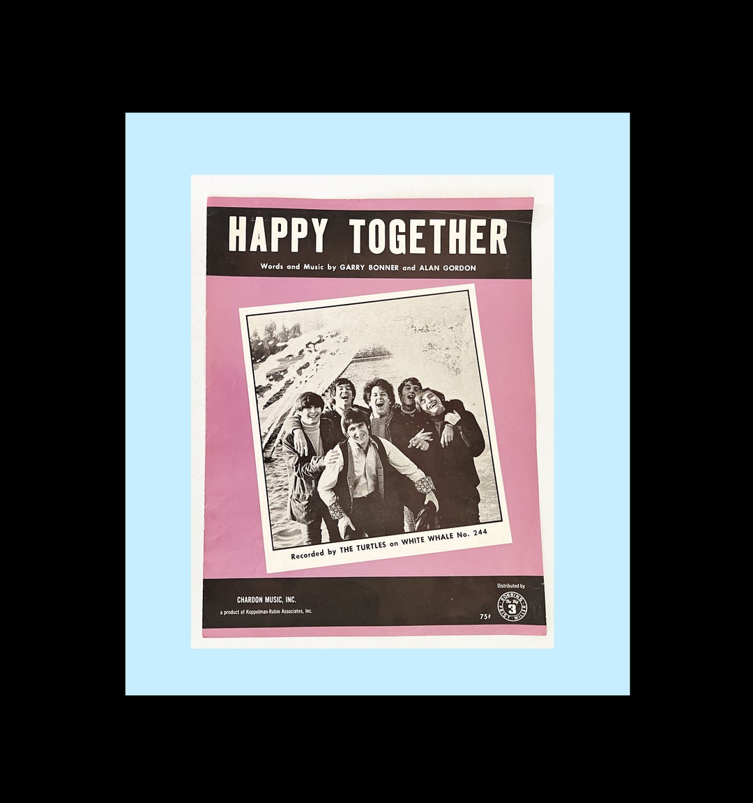 Happy Together. Vintage Sheet Music 1967. the Turtles - Etsy