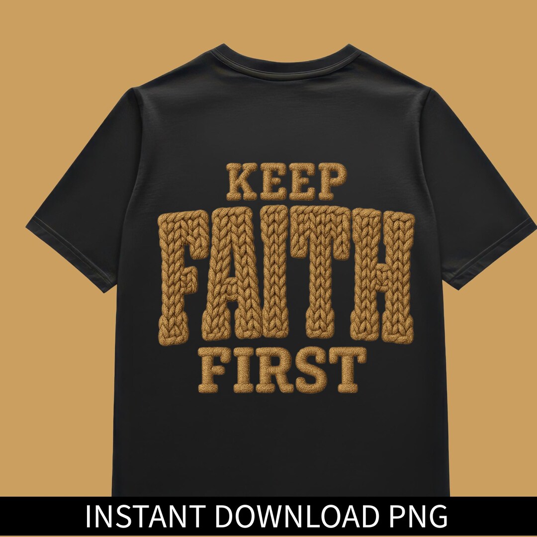 Keep Faith First PNG, Gold Rope Christian Design (digital Download) - Etsy