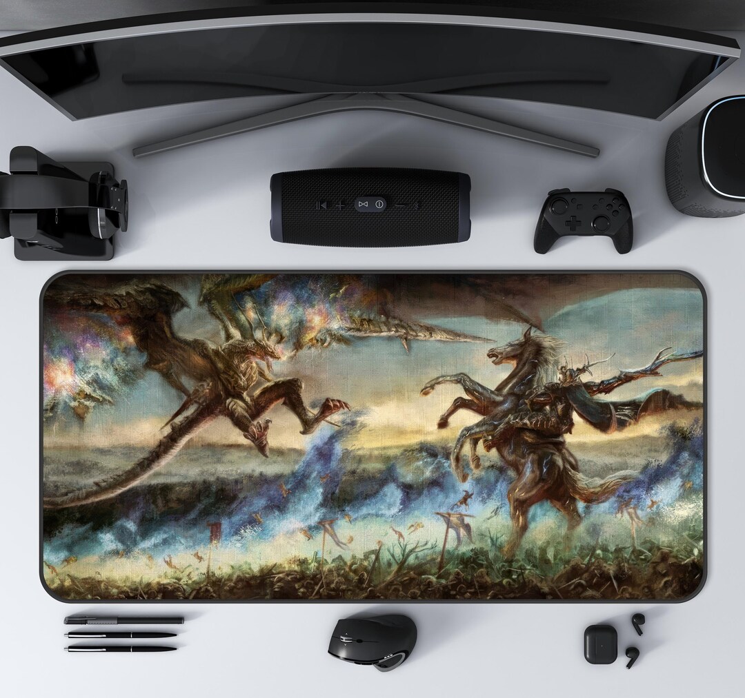 Final Fantasy Mouse Pad | Bahamut and Odin Gaming Desk Mat | Gamer Gift ...