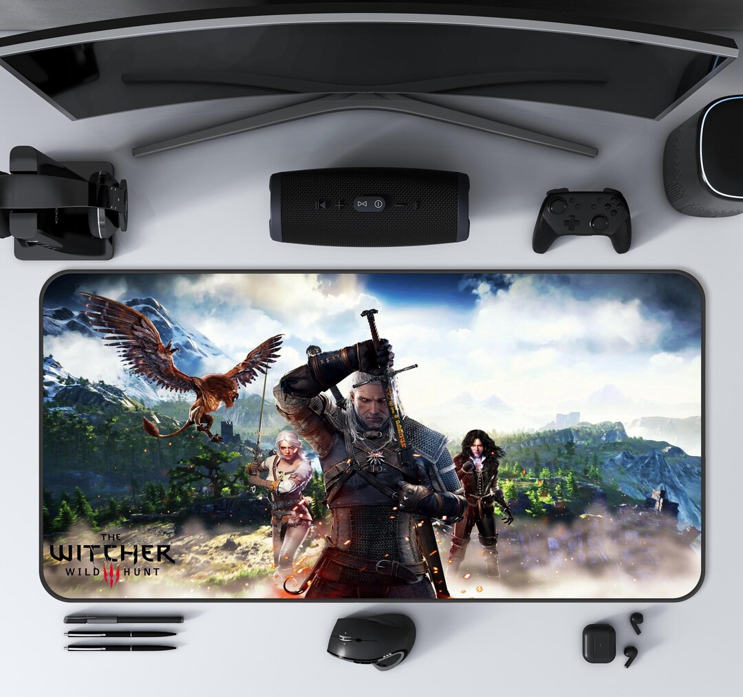 Witcher Mouse Pad | Geralt of Rivia Gaming Desk Mat | Gamer Gift #5 ...
