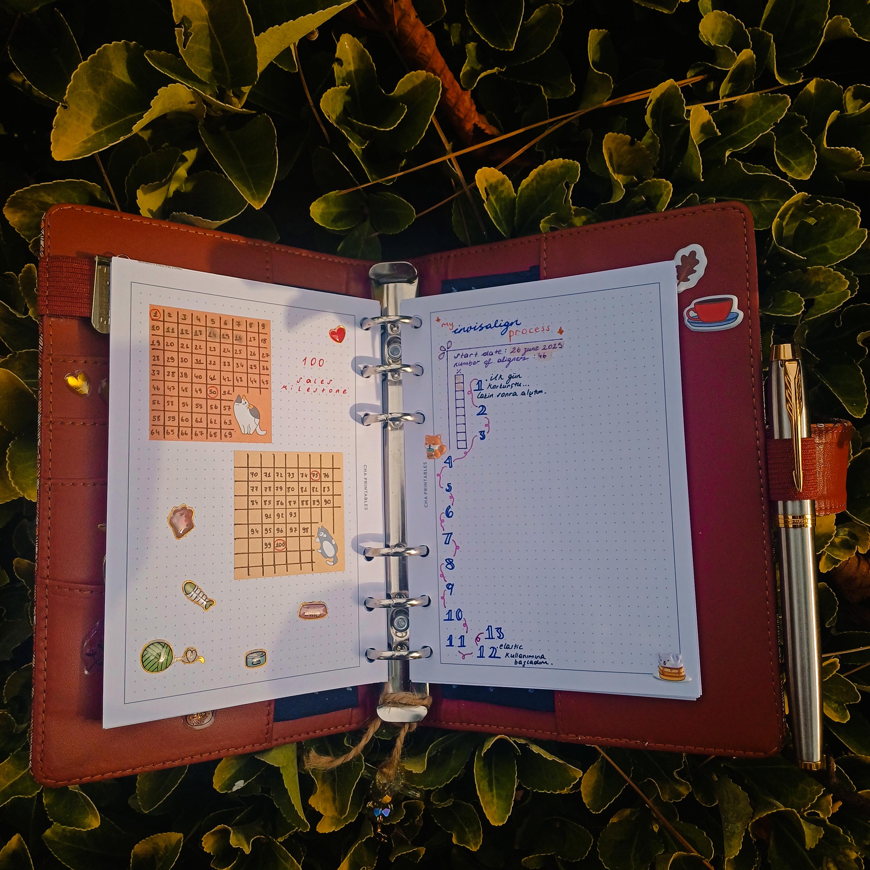 Note-taking Inserts A6 Size Printable - Grid Lined Dotted Cornell Ring ...
