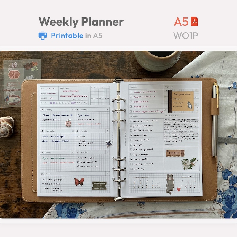 Japanese Planner Refill - Etsy