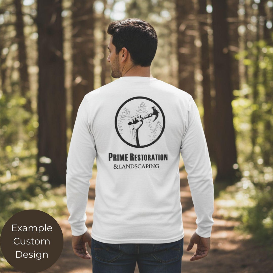 Custom Long Sleeve Work Shirt | Personalized Name or Simple Design ...