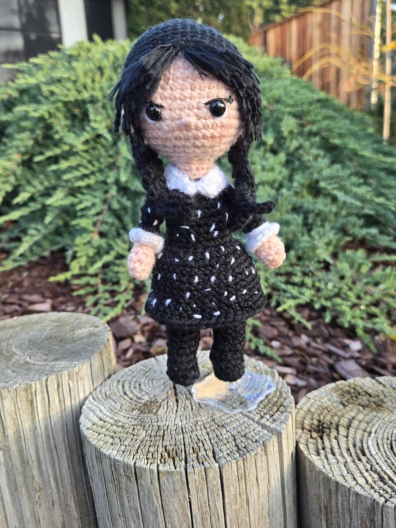 Amigurumis Crochet Wednesday Addams (merlina Addams) - Etsy