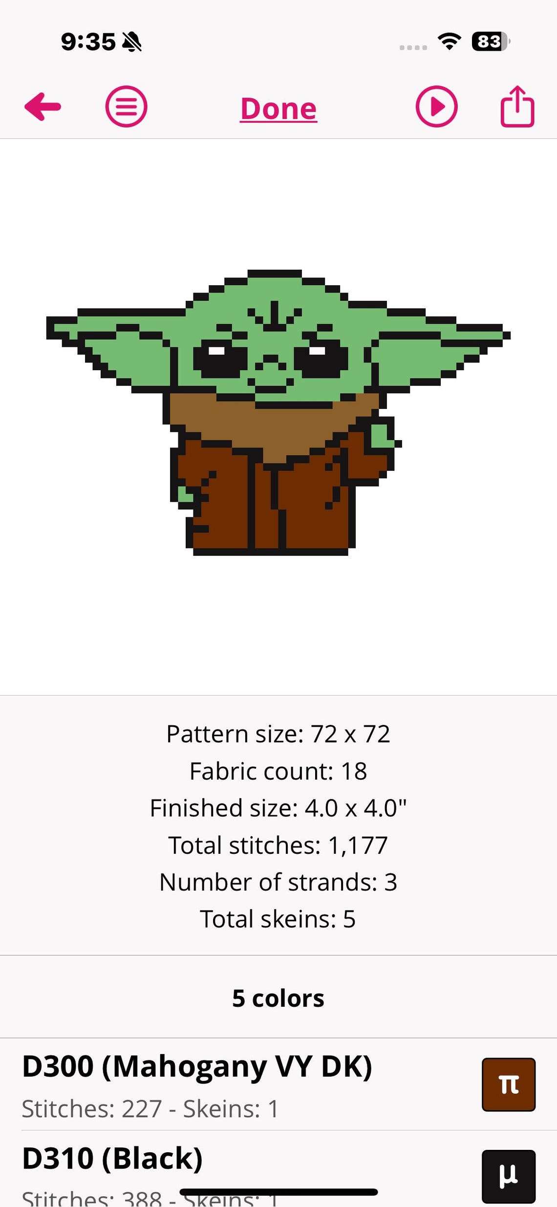 Grogu Needlepoint Chart - Etsy