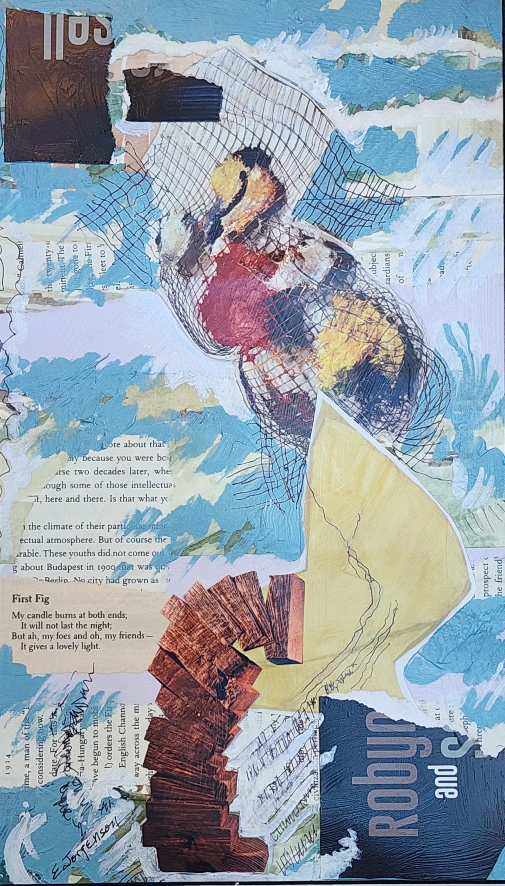 Abstract Collage, Original Artwork, First Fig Poetry, Paper Collage, - Etsy