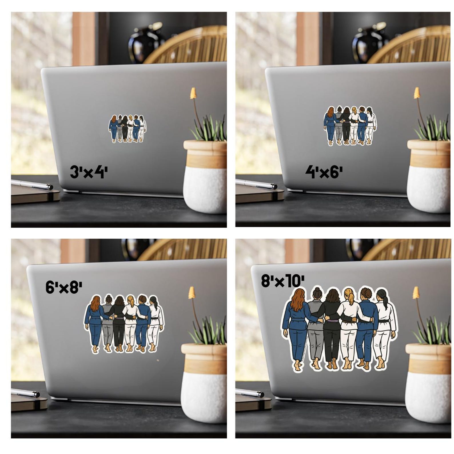 Women's WATERPROOF Jiu Jitsu Friendship Sticker Perfect for Laptops ...