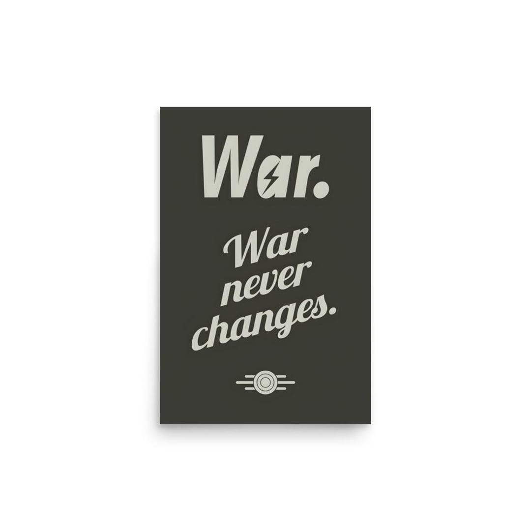 Fallout - War Never Changes Poster - Etsy