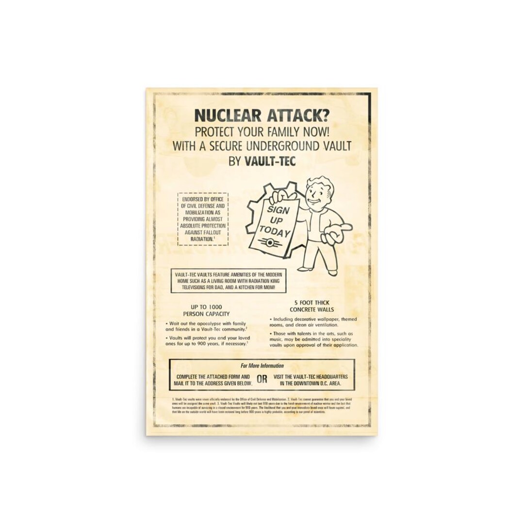 Fallout - Vault-tec Poster - Etsy