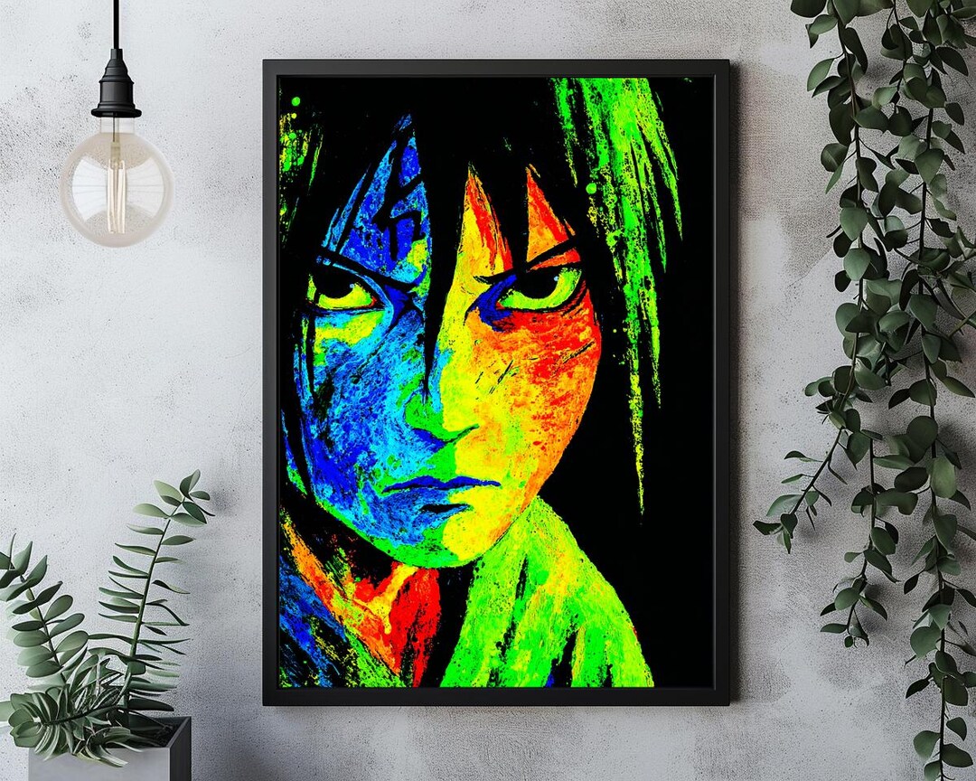 Sasuke Portrait, Naruto Art Print / Printable Wall Art / Digital ...