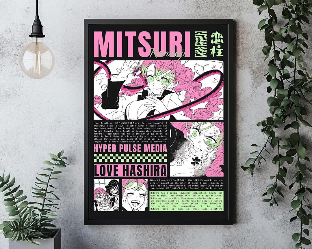 Mitsuri Kanroji Poster, Demon Slayer Art Print - Kimetsu No Yaiba ...