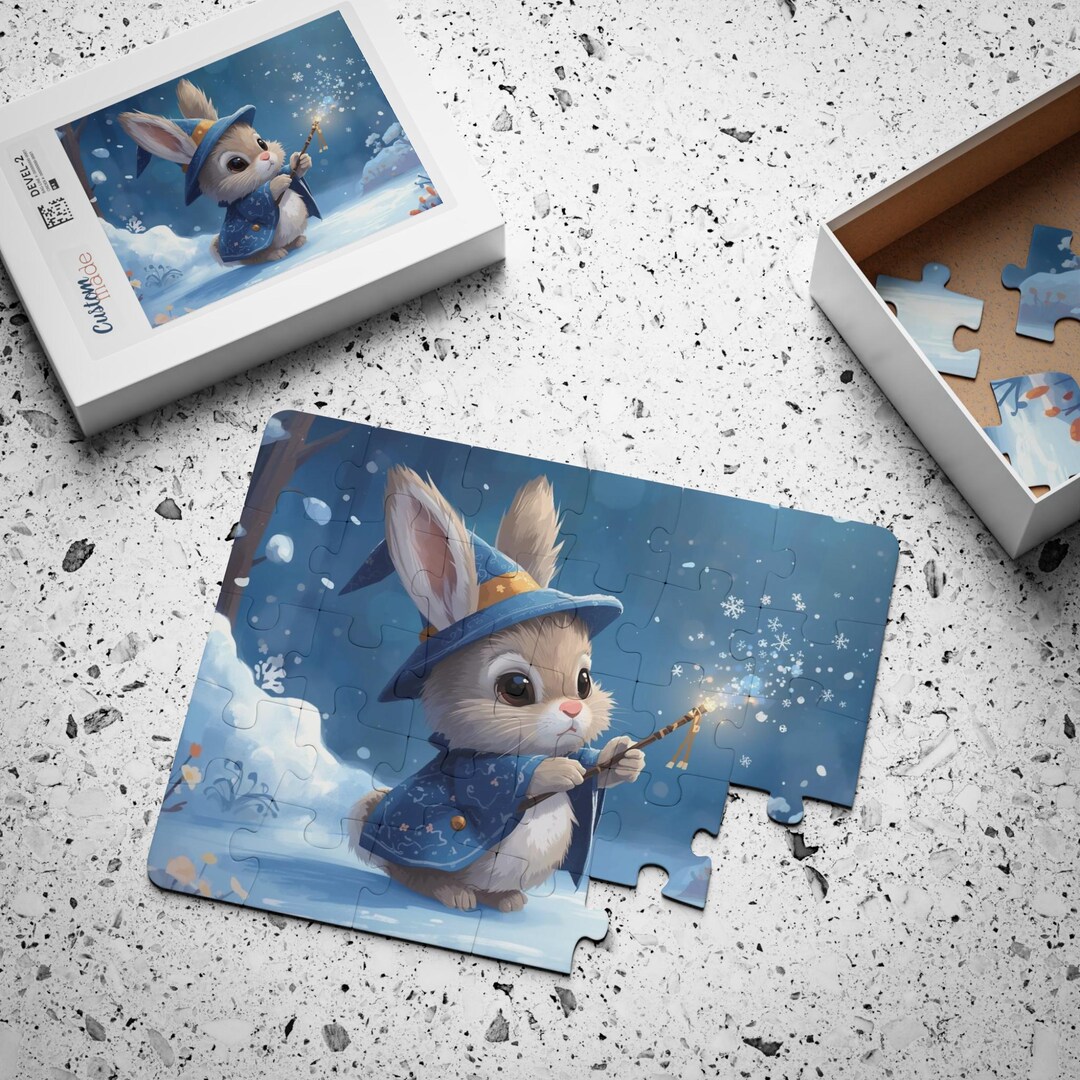 Bunny Wizard Puzzle Kids Winter Magic Jigsaw Animal Adventure 30 Piece ...